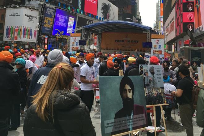 Watch: Iconic Times Square in New York seeped in colours as Sikhs ...