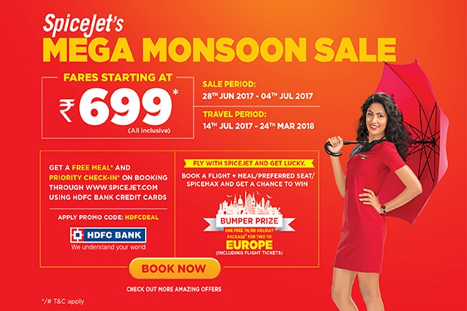 Airfare sale: SpiceJet tickets available at just Rs 699 under Monsoon ...