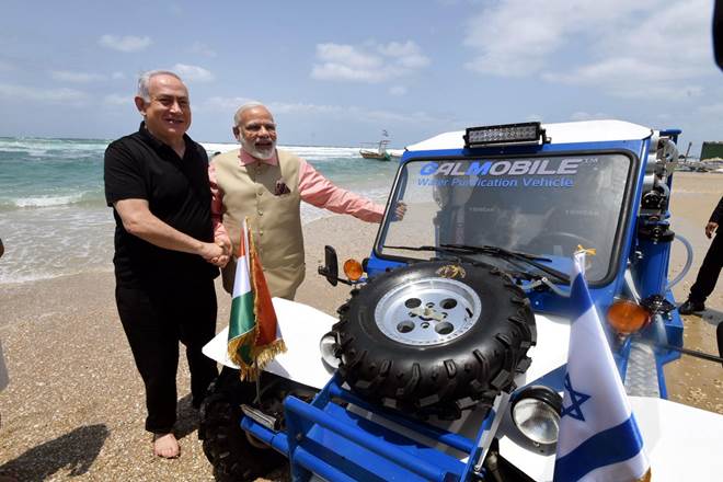 Narendra Modi Israel visit: Beach bromance for PM and Benjamin ...
