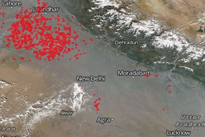 Delhi pollution seen from space: See NASA photos showing smoke clouds ...
