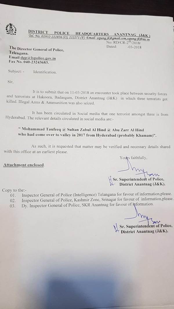 Among three ISIS militants killed in Anantnag, one hailed from ...