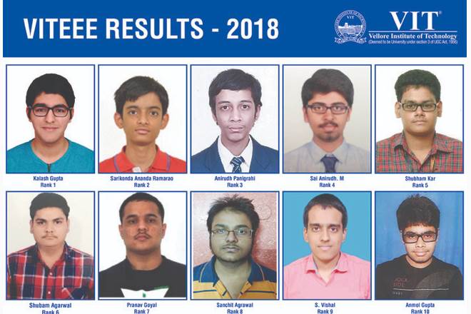 VITEEE 2018 result announced: Check toppers’ list, counselling dates ...