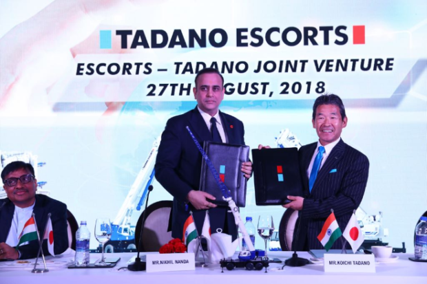 Escorts announces JV with Japanese Tadano group:Make-in-India Heavy ...