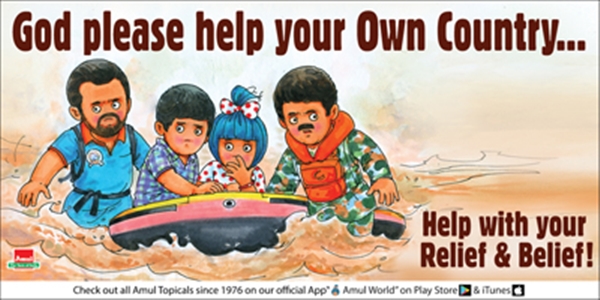 Amul doodle depicts emotional side of Kerala flood, makes passionate ...