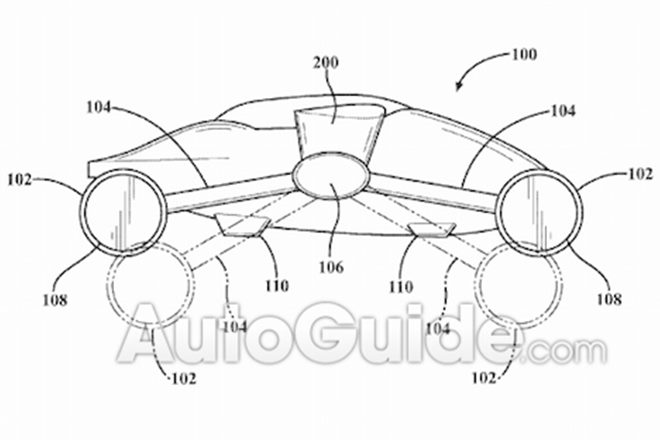 Toyota flying car in the making! Patent sketch reveals rotors that spin ...