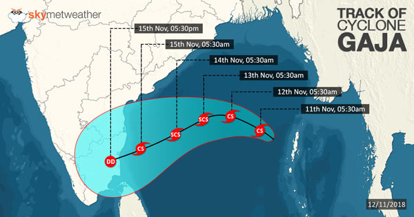 Cyclone Gaja Live Updates: Severe cyclonic storm makes landfall in ...