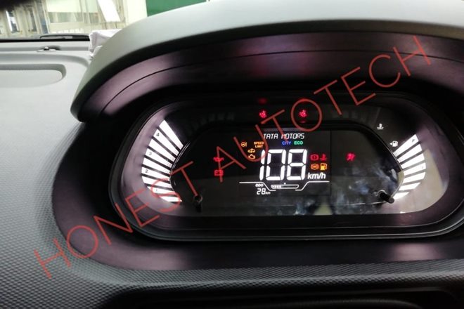 Tata Tiago facelift with fully-digital instrument cluster spotted ...